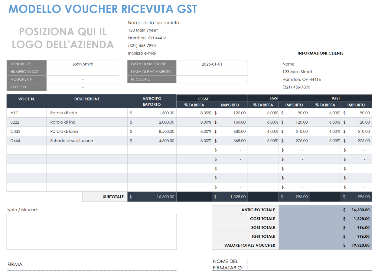 Scarica i modelli di ricevuta Excel gratuiti | Smartsheet