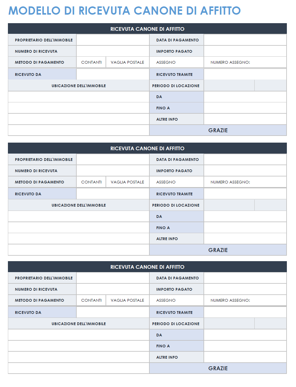 Modelli gratuiti di ricevute Microsoft Word | Smartsheet
