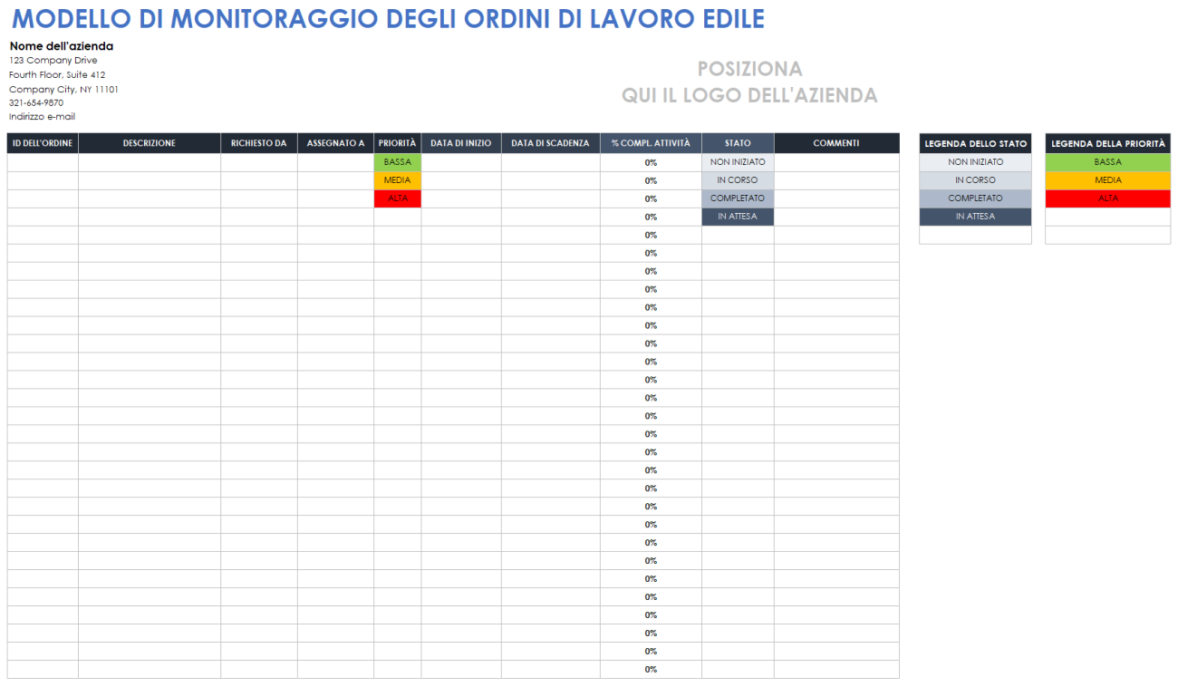 Modelli e moduli di ordini di lavoro edilizi gratuiti | Smartsheet