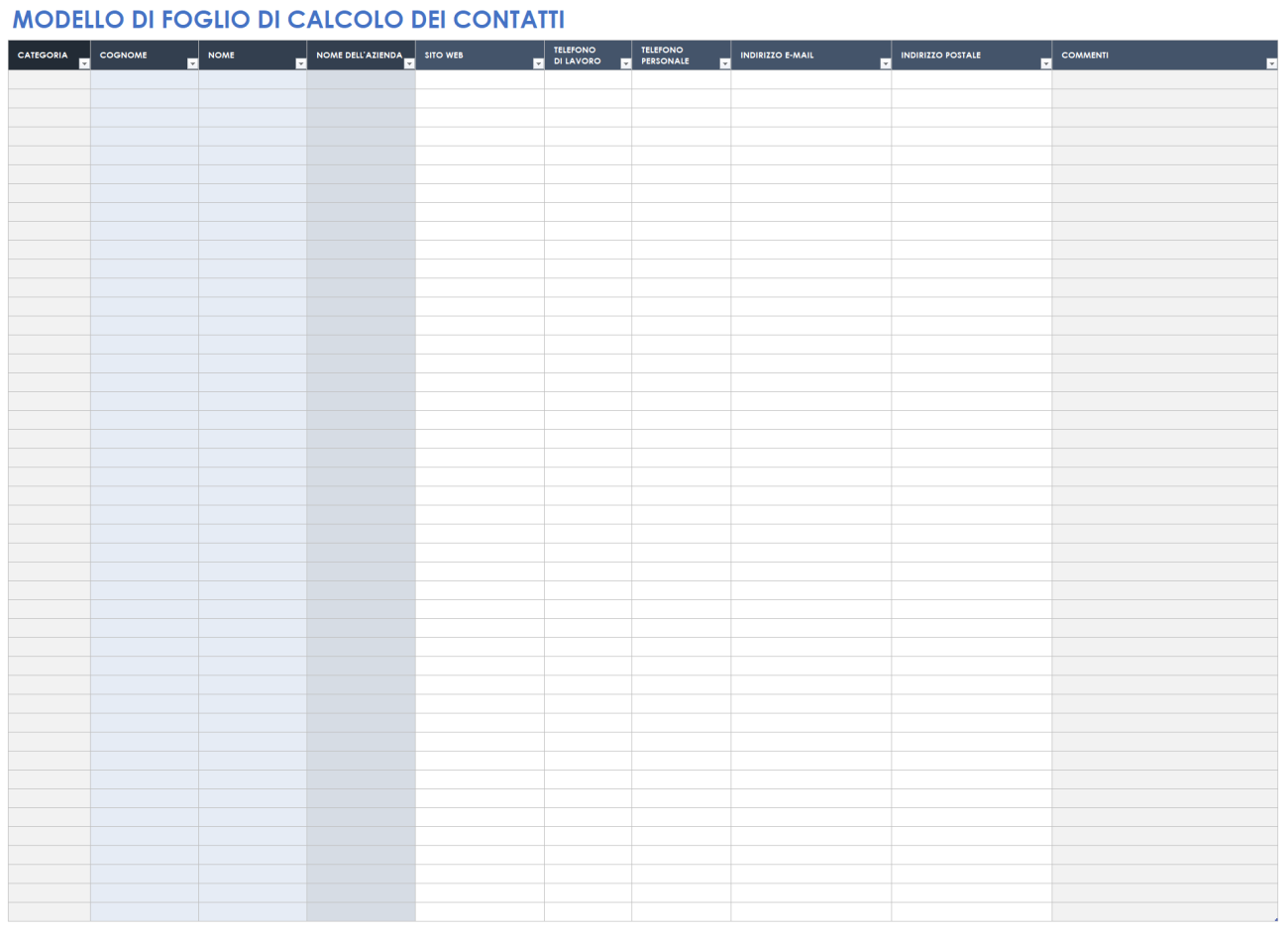 Modelli gratuiti di elenco di clienti | Smartsheet