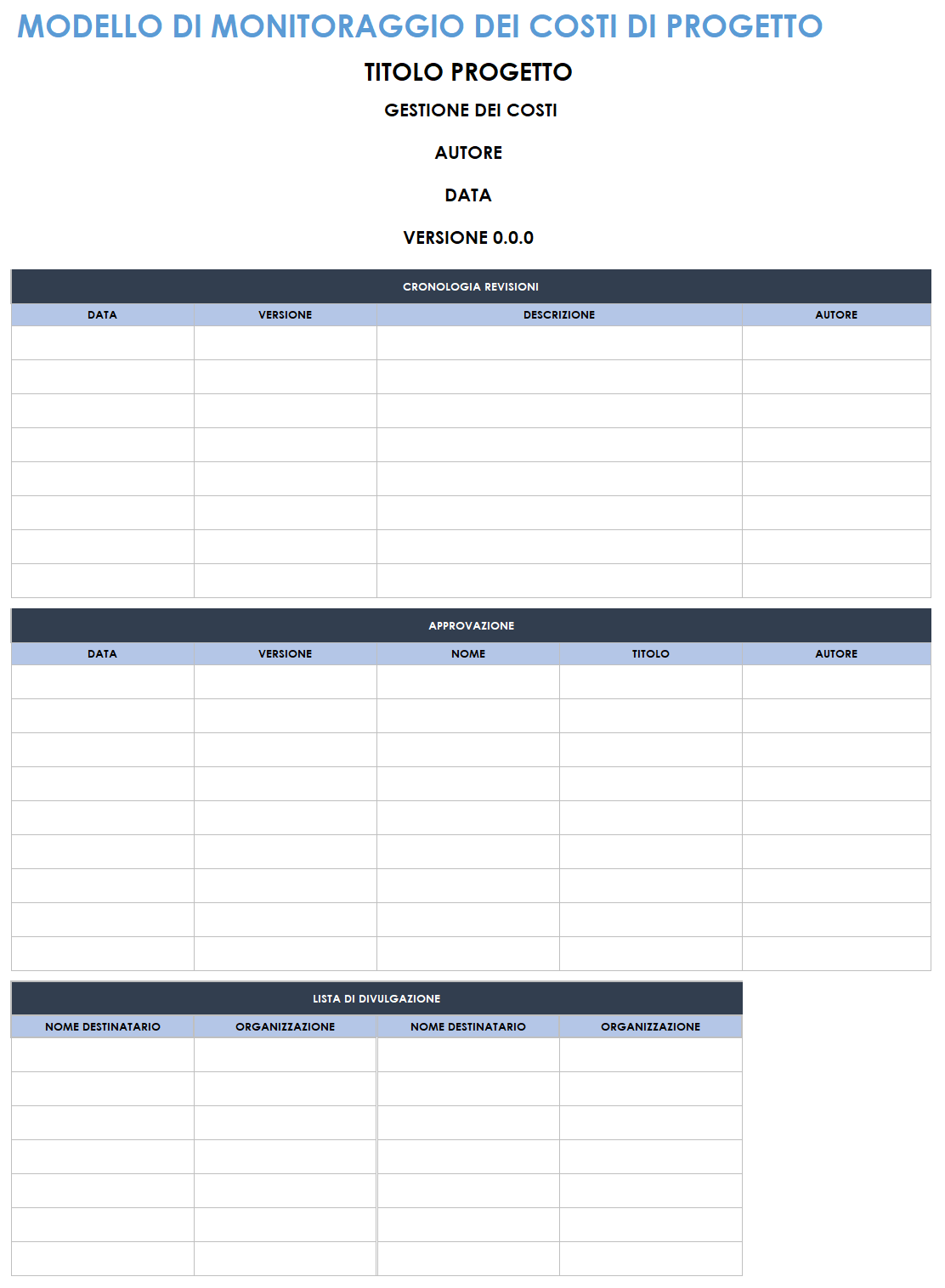 Modelli gratuiti di calcolo dei costi di progetto | Smartsheet