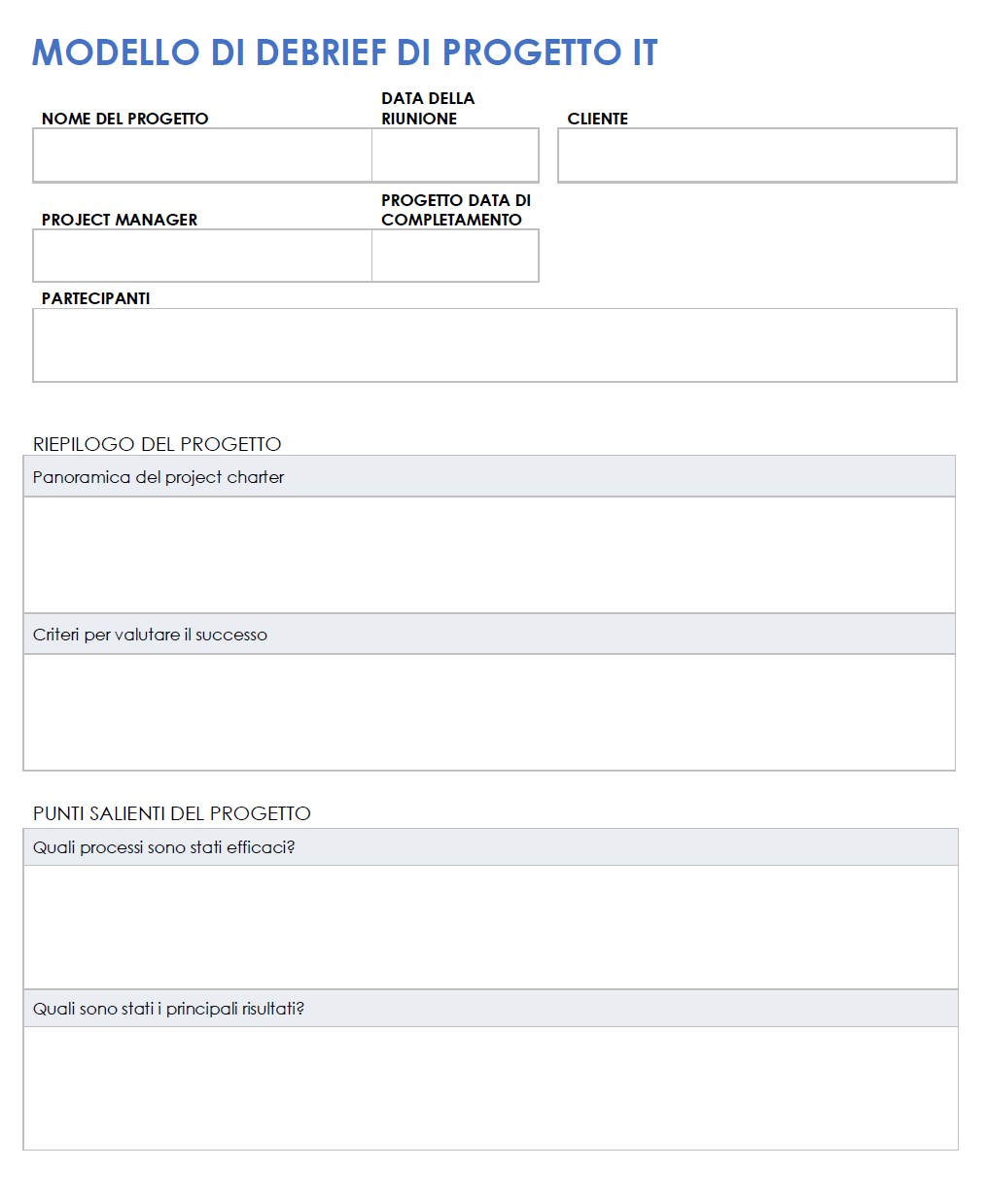 Modelli di debrief di progetto gratuiti | Smartsheet