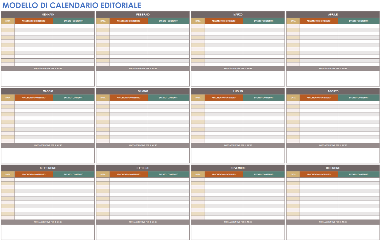 Modelli gratuiti Google Calendar | Smartsheet