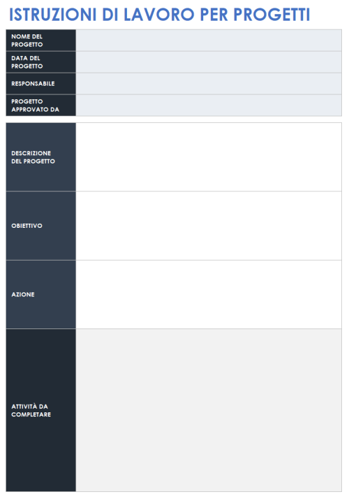 Modelli di istruzioni di lavoro gratuiti | Smartsheet