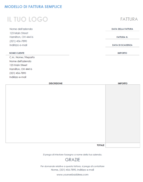 Modelli gratuiti di fatture MS Word | Smartsheet