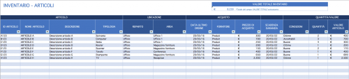Modelli Excel gratuiti per inventario
