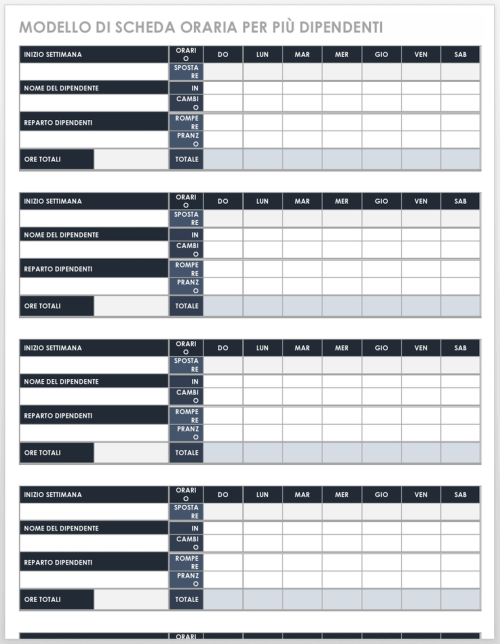 17 modelli di timesheet e cartellini gratuiti | Smartsheet