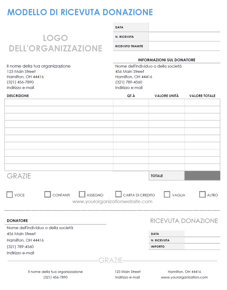 Modelli gratuiti di ricevute Microsoft Word | Smartsheet