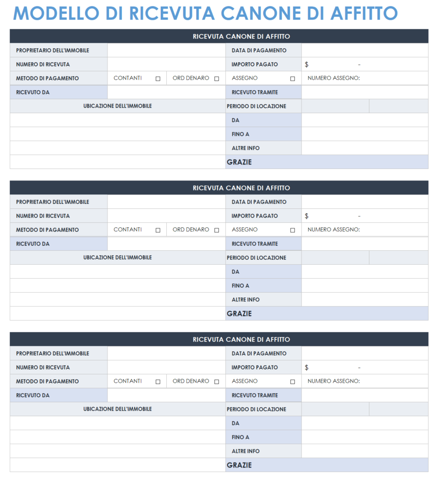 Scarica i modelli di ricevuta Excel gratuiti | Smartsheet