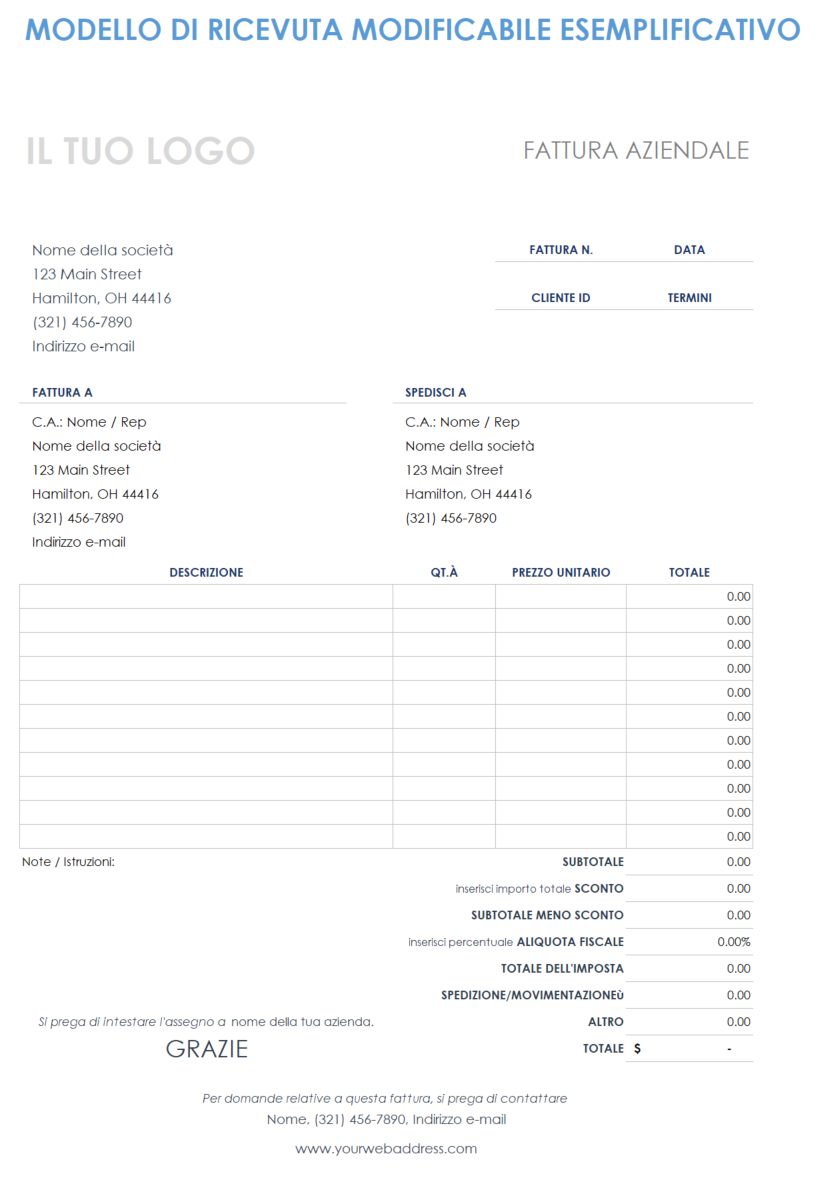 Scarica i modelli di ricevuta Excel gratuiti | Smartsheet