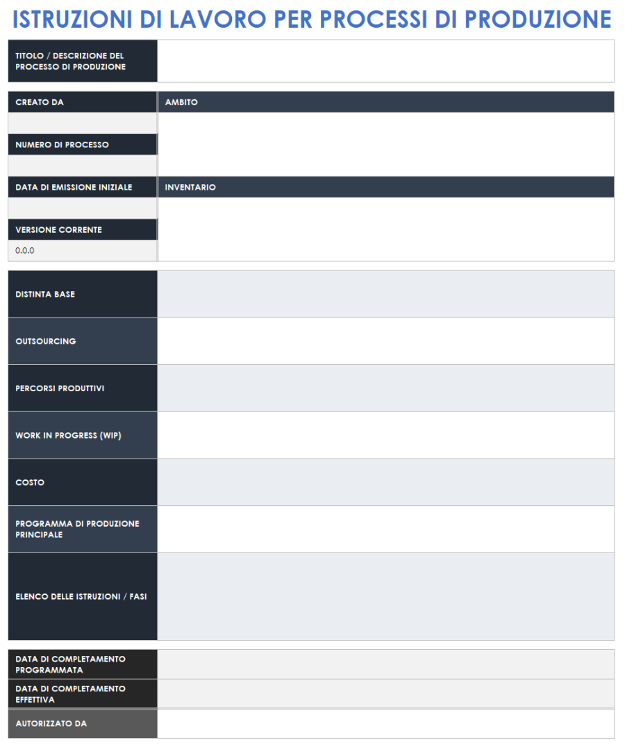 Modelli di istruzioni di lavoro gratuiti | Smartsheet