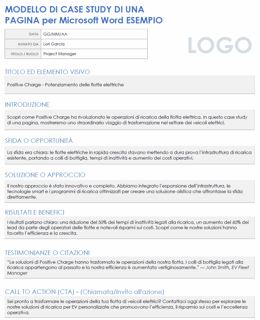 8 modelli gratuiti di case study in Microsoft Word
