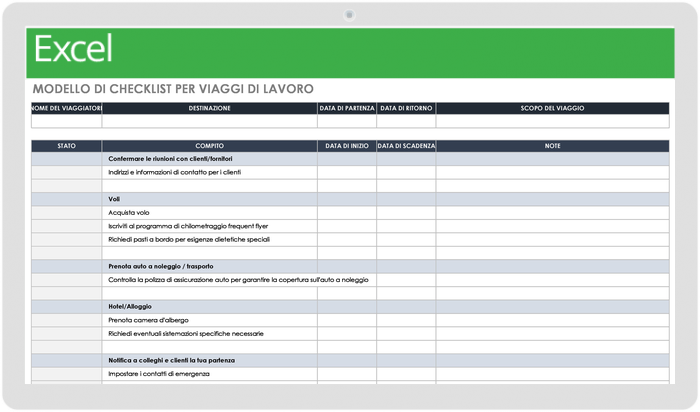 Modelli di itinerario gratuiti | Smartsheet