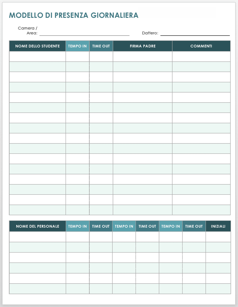 Fogli di calcolo e modelli presenze gratuiti | Smartsheet