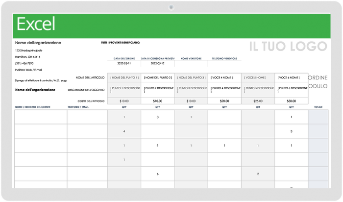 Modelli gratuiti di moduli di ordine | Smartsheet