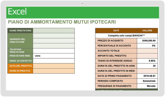 Modelli di piani di ammortamento Excel gratuiti Smartsheet