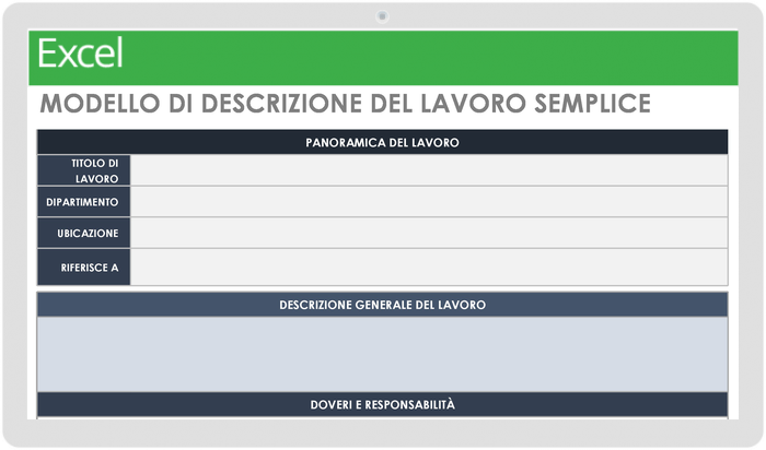Modelli gratuiti di descrizione del lavoro