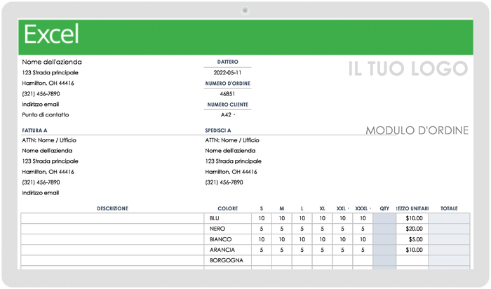 Modelli gratuiti di moduli di ordine | Smartsheet
